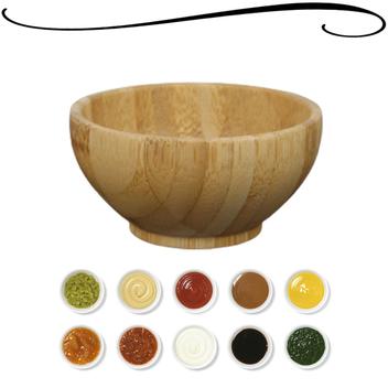 Bowl Ecokitchen De Bambu Pequeno Para Molhos Petiscos Sobremesas e ...