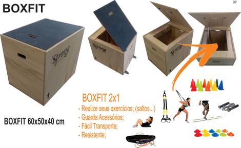 Box Jump Baú 60x50x40 - Box Fit - Strongfit - Caixa de Salto ...