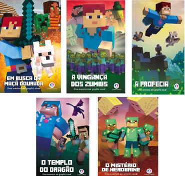 Box Livros Minecraft 5 Volumes - Uma Aventura em Graphic Novel ...