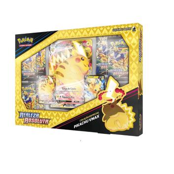 Box Pokémon Coleção Especial Pikachu Vmax Realeza Absoluta Copag - Deck ...