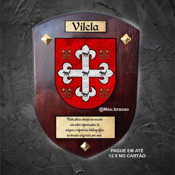 Brasão da família Vilela ( feito na madeira ) - @meu.brasao - Quadro ...