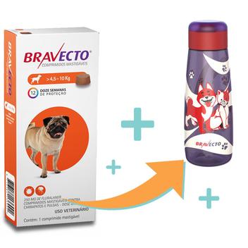 Bravecto Antipulgas De 4,5 A 10kg + Garrafa Bravecto - MSD - Antipulga ...