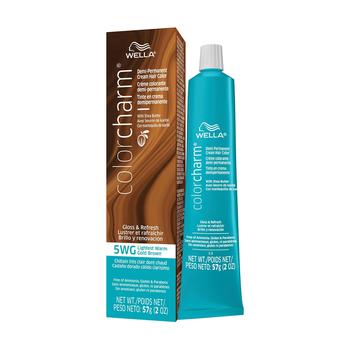 Brilho de Cabelo Wella Color Charm Demi-Permanente 5WG - Dourado Quente ...
