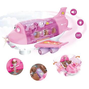 Brinquedo Avião Rosa Com Som E Luzes - Iannuzzi Kids - Aviões e ...