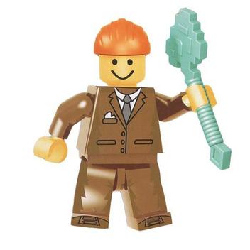 Brinquedo Boneco Bloco De Montar Roblox Builderman Merely - Zt - Blocos ...