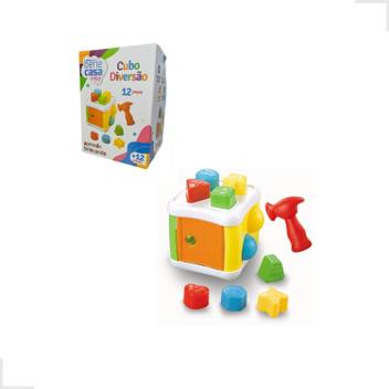 Brinquedo Cubo Encaixar Elementos Formas Didático Educativo Infantil ...