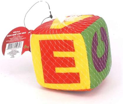 Brinquedo Dado Grande para bebê com guizo Letras pelúcia chocalho ...