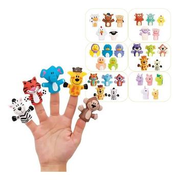 Brinquedo Dedoches Fantoche De Dedo Kit 5 Peças Animais Baby - DM TOYS ...