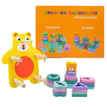 Brinquedo Educativo De Encaixe Urso 22 Peças - 159691 - TOY MIX ...