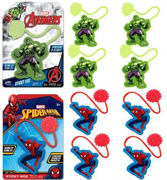 Brinquedo elástico pegajoso JA-RU Marvel Spiderman & Hulk para crianças ...
