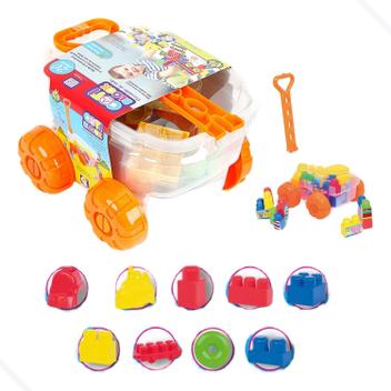 Brinquedo Infantil Blocos Coti Block Com Carrinho - Cotiplas - Blocos ...