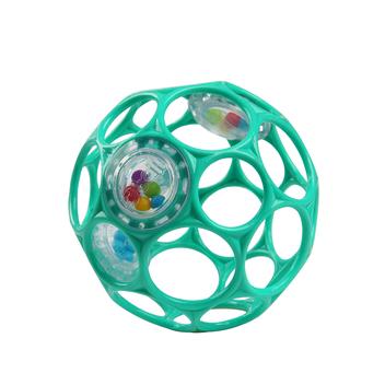Brinquedo infantil Bright Starts Oball Easy-Garrasp Rattle Teal sem BPA ...