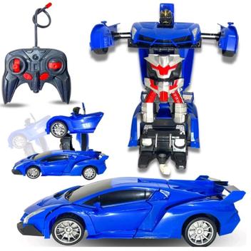 Brinquedo Infantil Carrinho de Controle Remoto Transformers Robô (Azul ...