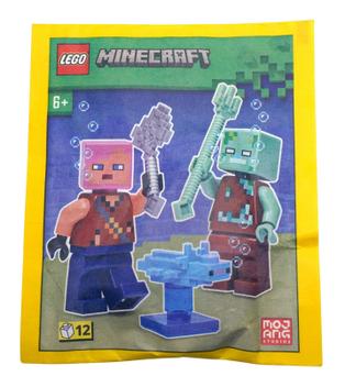 Brinquedo LEGO Minecraft Adventurer com Drowned e Axolotl com mais de 6 ...