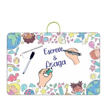 Brinquedo Lousa Animada Borboleta 40Cm Em Mdf Caneta - Paper Toy ...