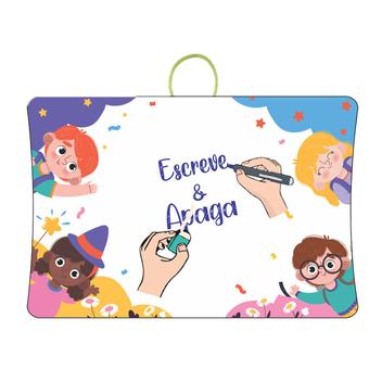 Brinquedo Lousa Animada Crianças 30x43cm Em MDF Com Caneta Com Apagador ...