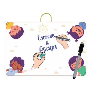 Brinquedo Lousa Animada Kids 40cm Em MDF Com Caneta Com Apagador +3 ...