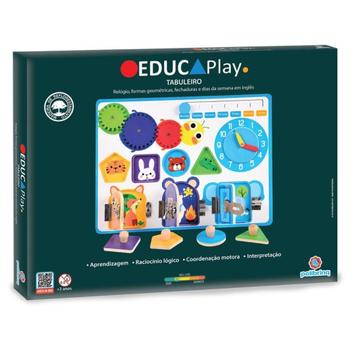 Brinquedo Pedagogico Madeira Educaplay Tabuleiro - Polibrinq - Brinquedos Educativos - Magazine ...
