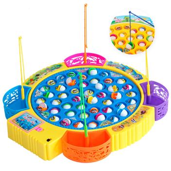 Brinquedo Pega Peixe Pescaria 45 Peças c/Musica Jogo Infantil - Hong ...