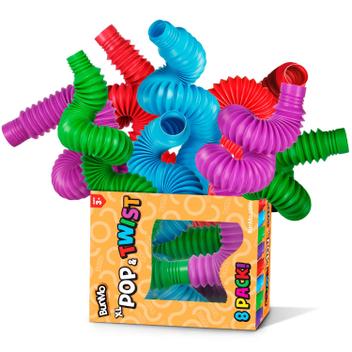 Brinquedo sensorial Fidget BUNMO Poppin' Pipes 3XL Pop Tubes, pacote ...
