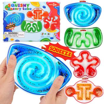 Brinquedo Sensorial Squishy Demilong - Pacote com 4 Brinquedos Fidget ...