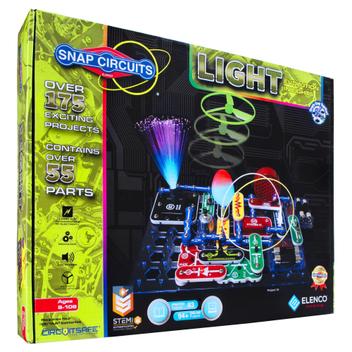 Brinquedo STEM Snap Circuits LIGHT+175 Projetos Manual Colorido 55 ...