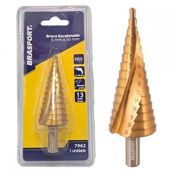 Broca Escalonada Brasfort 6 A 30Mm - 13 Etapas - 7962 - BRASFORT ...