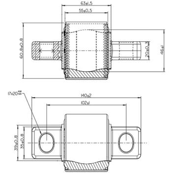 Bucha Dianteiro Volvo Fh 480 2006 a 2011 SUSPENSYS 71700009 - Bucha ...