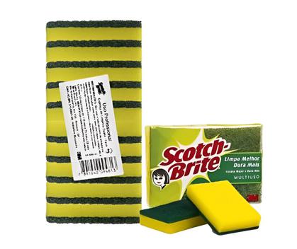 Bucha Esponja Lavar Louça Dupla Face Scoth Brite 30und - 3m - Bucha ...