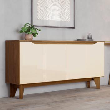 Buffet Aparador 4 Portas 150cm em MDP com Portas em MDF Nature Off ...