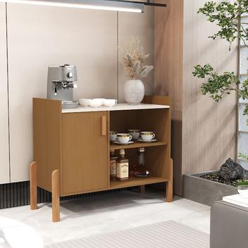 Buffet Aparador Sala Retrô Pés De Madeira - Lexus - Cor: Cedro Com Off ...