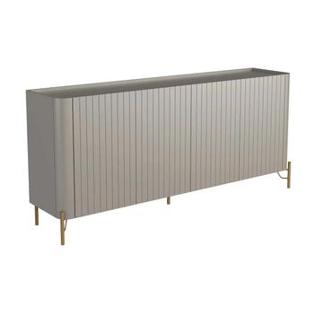 Buffet MDF com Porta Brise L180 X A81,5cm Grigio/Dourado - Incolar ...