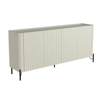 Buffet MDF com Porta Brise L180 X A81,5cm Luna/Preto - Incolar - Buffet ...