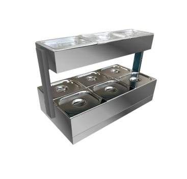 Buffet Refrigerado 6 cubas 1/2 65mm Quente e Frio c/ placa gel ZPBFR06 ...