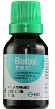BUTOX FRASCO - frasco com 20ml - Intervet - Antipulga e Carrapaticida ...