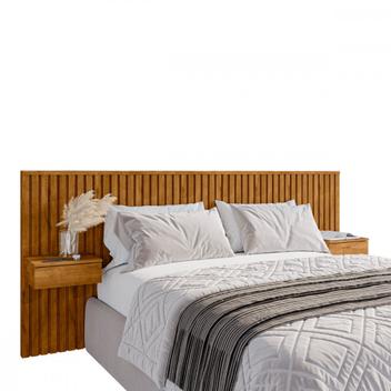 Cabeceira para Cama Casal ou Queen Columbia Ripado Naturalle Bechara ...