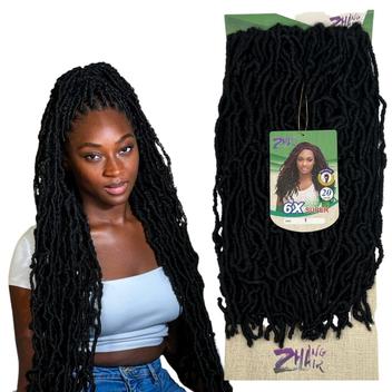 Cabelo Born Locs Fibra Premium 6 Telas Zhang 360 Gramas 45cm - Mega ...