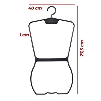 Cabide Colan Silhueta Plástico Preto 10 unidades - Shopping das Lojas ...