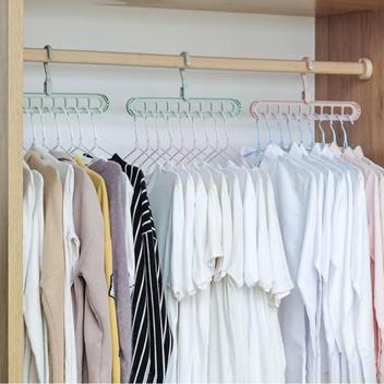 Cabide Organizador de Roupas Dobrável Compacto Guarda Roupas Multiuso 9 ...
