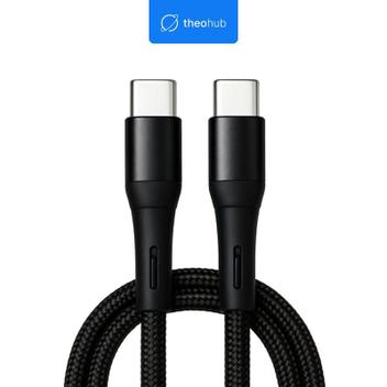 Cabo Carregador Celular USBC para USBC 60W Nylon Trançado 1m Preto ...