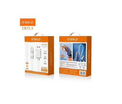 Cabo Carregador Usb Tipo C Turbo 5a Rapido 1m Aluminio CB72-3 Preto - A GOLD - Cabo para Celular ...