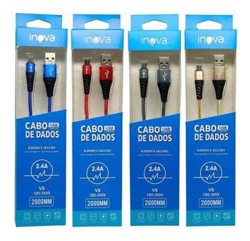 Cabo De Dados 2m V8 2.4a Inova Cbo-5711 - Cabo USB - Magazine Luiza