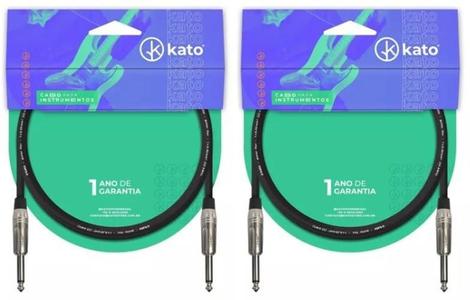 Cabo De Guitarra E Instrumentos Kato P10 / P10 - 5M - 2 Pçs - Cabos e ...