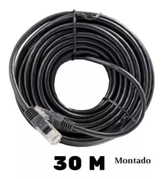 Cabo De Rede Com 30 Metros Lan Montado Preto Rj45 - - New Line Cable ...