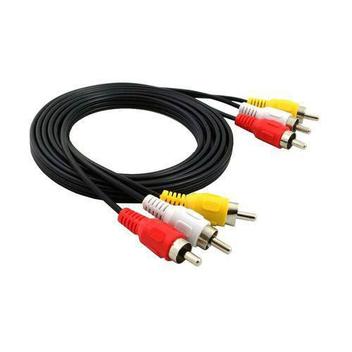 Cabo De Video 3Rca X 3Rca 1.5M Preto - Exbom - Cabo de Vídeo - Magazine ...