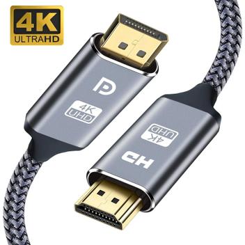 Cabo DisplayPort para HDMI 4K 30Hz - Adaptador para Projetor, HDTV e PC ...