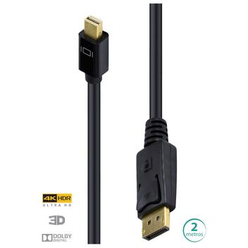 Cabo Displayport X Mini Displayport Ultra Hd 60hz 2 Metros Dpmdp13-2 ...