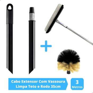 Cabo Extensor 3 metros para Vassoura Limpa Teto e Rodo Limpa Vidros ...