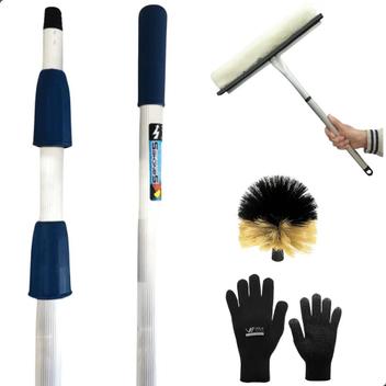 Cabo Extensor 6 Metros Limpa Vidros Vassoura Teto Luva Jardim ...
