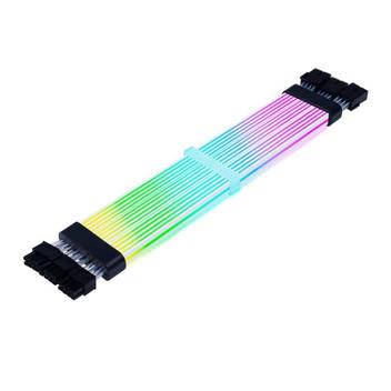 Cabo Extensor Sleeved 24P Acegeek AC38, ARGB, 345mm, Preto, AG-AC38-BK ...
